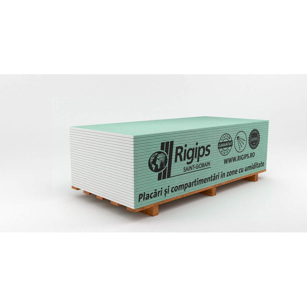 Placa Rigips rezistenta la umezeala RBI 12,5mm - SevaconOnline